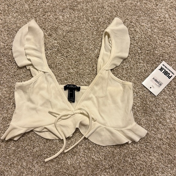 Tops | Nwt Off White Crop Top | Poshmark